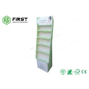 Quality Easy Assembly Promotional Cardboard Paper Floor Display Stand With Customized for sale