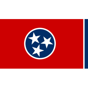 Quality Tennessee State Flag Heavyweight Dupont Nylon Embroidered Star Brass Grommets for sale