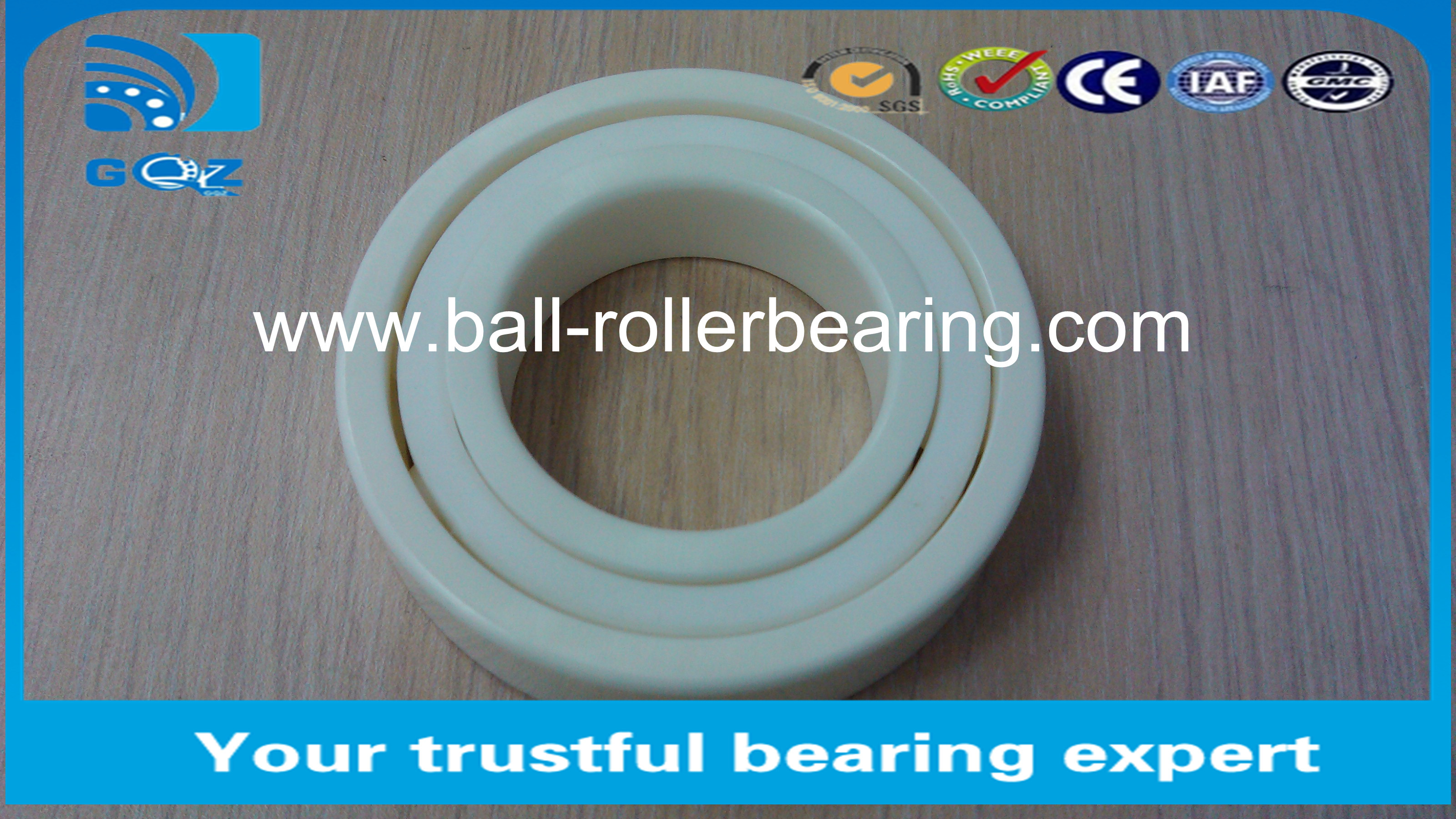6007CE Deep Groove Ceramic Ball Bearings ISO9001 Certification 35 X 62 X 14 mm