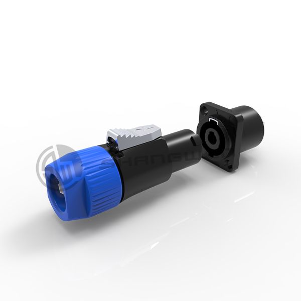 Quality Wholesale Metal Case 4pin Loudspeaker Plug Water Proof Speakon Female Connector Speakon Plug for Speaker Cable 4 Pole 4-Pin Female Connector for sale