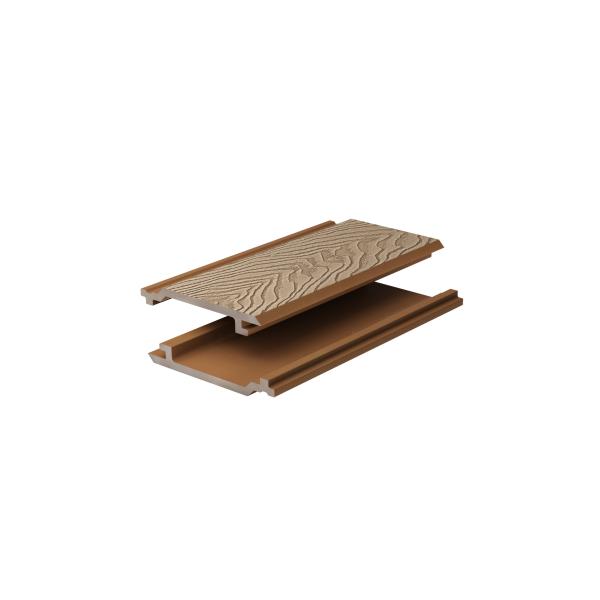 Quality Waterproof No Crack 3D Timber Wall Cladding 3D 148 X 21 Wood Plastic Composite for sale
