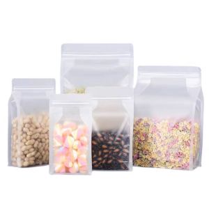 Quality Customizable Food-Grade Transparent/Frosted Flat Satchel Self-Sealing Plastic for sale