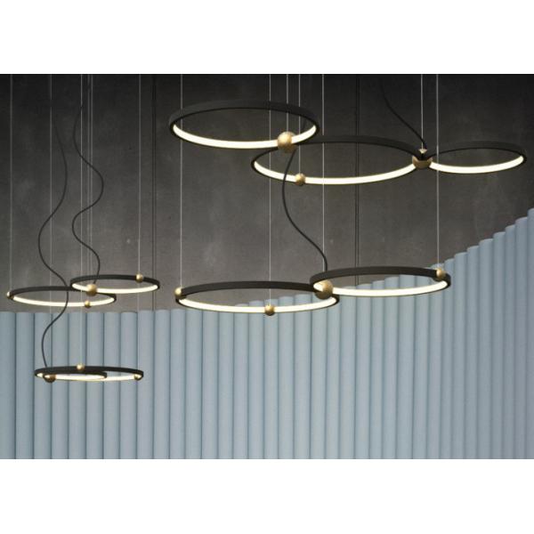 Quality Aluminum Acrylic Circle 300mm 400mm 500mm Ring Pendant Ceiling Light for sale