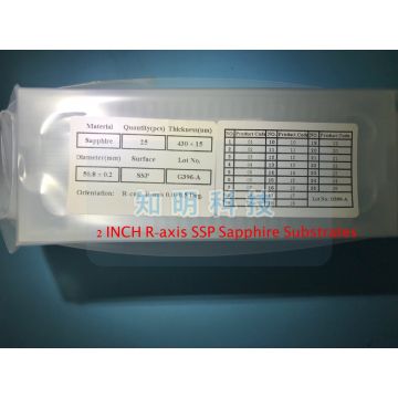 Quality 2'' Sapphire Substrate 10-12 R - Plane 11-20 A - Plane Thickness 430um for sale