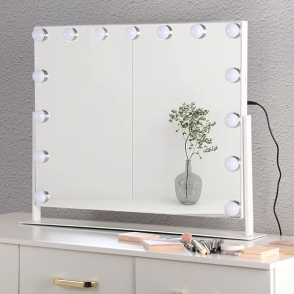 Quality Square Illuminated Vanity Mirrors Rechargeable Makeup Mirror for sale
