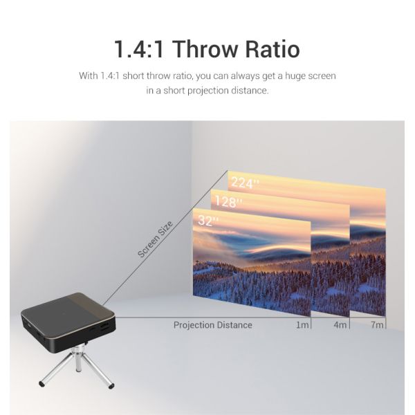 Quality 480P Small Wifi DLP Mini Projector Pocket Home Theater Android HD for sale