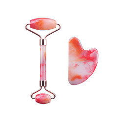 Quality Anti Aging Face Jade Roller Set Rose Quartz Massage Roller for sale