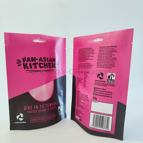Quality Custom Biodegradable Stand Up Pouches Food Packing Waterproof Zip Lock Doypack for sale