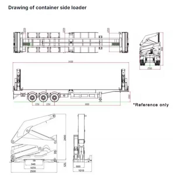 Quality CIMC High Strength Steel 3-Axle Container Side Lifter Loader Trailers for sale