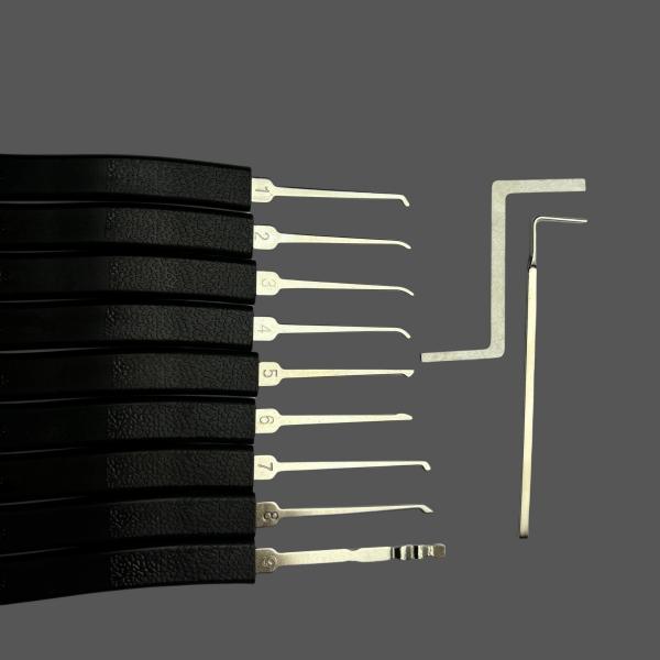 Quality 11-Pieces Premium Metal Lock Pick Set Model 2519 for Beginner and Pro Locksmiths for sale
