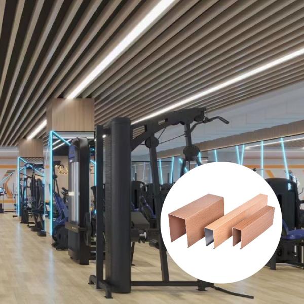 Quality 3D Hanging Aluminium False Ceiling Suspended Strip Aluminum Baffle Ceiling for sale