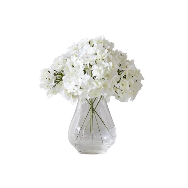 Quality Realistic Hydrangeas Silk Fake Flowers Centerpieces 15cm 20cm for sale