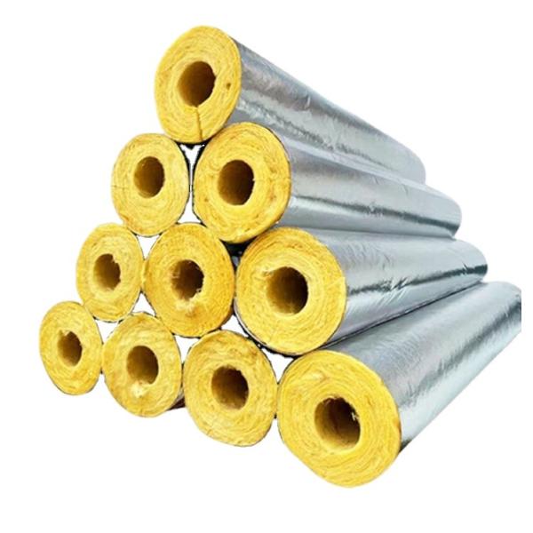Quality Hydrophobic Aluminum Foil Glass Wool Tube Steam Pipe Insulation Wrap for sale