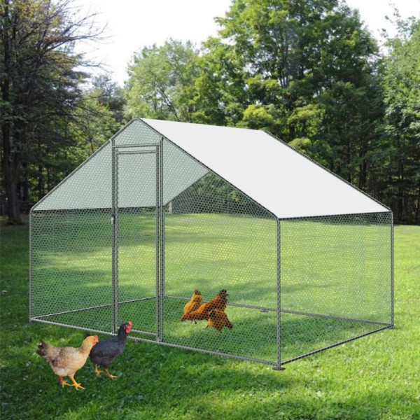 Quality 2m x 4m Steel Walk-in Chicken Run Kennel Enclosure Rabbit Hutch Poultry Coop Duck House Chicken Coop for sale