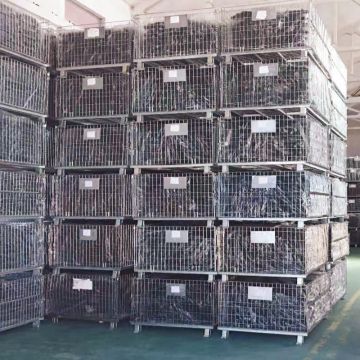 Quality B05: Galvanized Wire Mesh Container Foldable Storage Cage Wire Container for sale