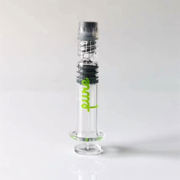 Quality CBD Oil Glass Syringe Luer Lock THC Oil Syringe 1ml Empty Luer Cap Glass Syringe for sale