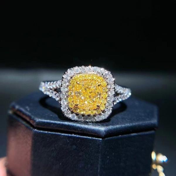 Quality Initial Payment 18K Lab Diamonds Ring and Yellow Diamond Dual Purpose Ring and for sale