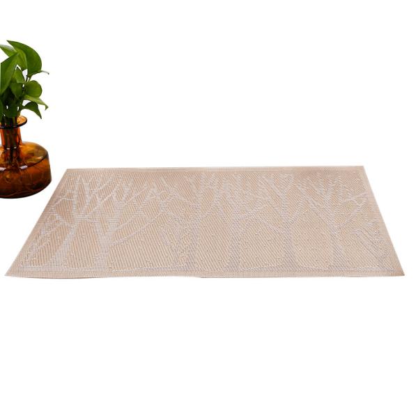Quality Rectangle Purple Custom Logo Pvc Placemat Table Mats Washable Waterproof for sale