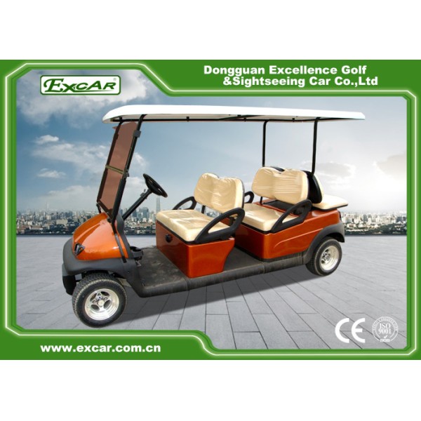 Quality EXCAR Club Car Electric Golf Buggy cart Brown Red For 4 And 2 Passenger for sale