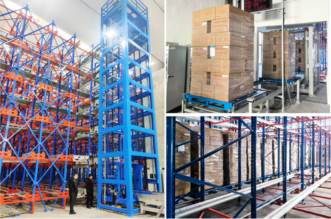 Four-Way Shuttle Pallet ASRS Room Temperature Warehouse Automatic Storage and Retrieval System Radio Shuttle Racking