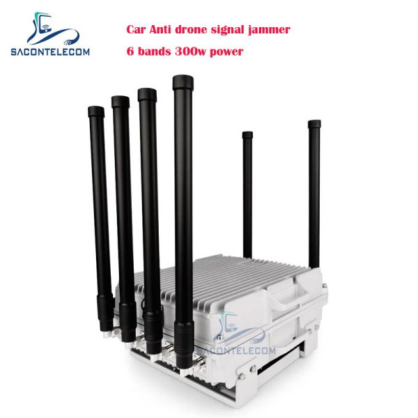 Quality 300w 6 Channels Car Anti Drone Signal Jammer UAV FPV Drone Jamming Blocking Defence Vehicle Mounted for Car for sale