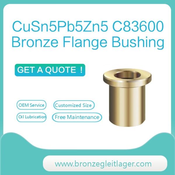 Quality CuSn5Pb5Zn5 C83600 Bronze Flange Bushing Graphite for sale