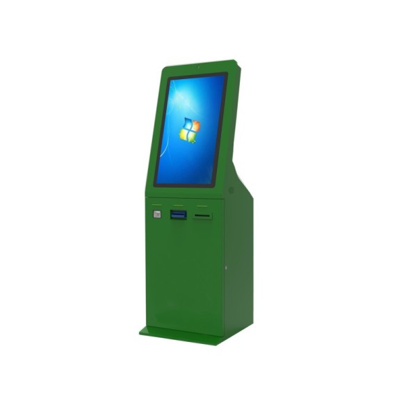 Quality 32 inch Green Self Service Kiosk , Restaurant Airports Bill Payment Kiosk for sale