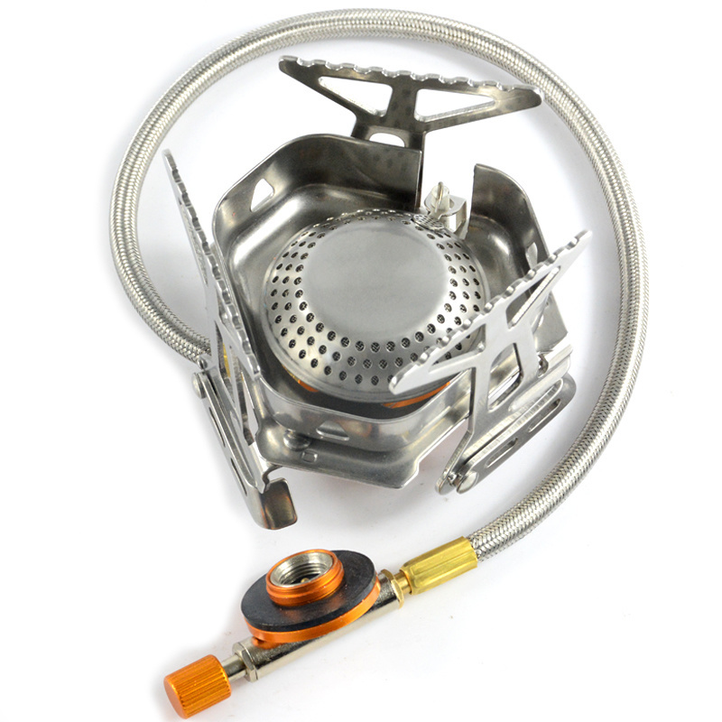 Stainless Steel Windproof Camping Gas Stove Folding Portable Mini Gas Stove
