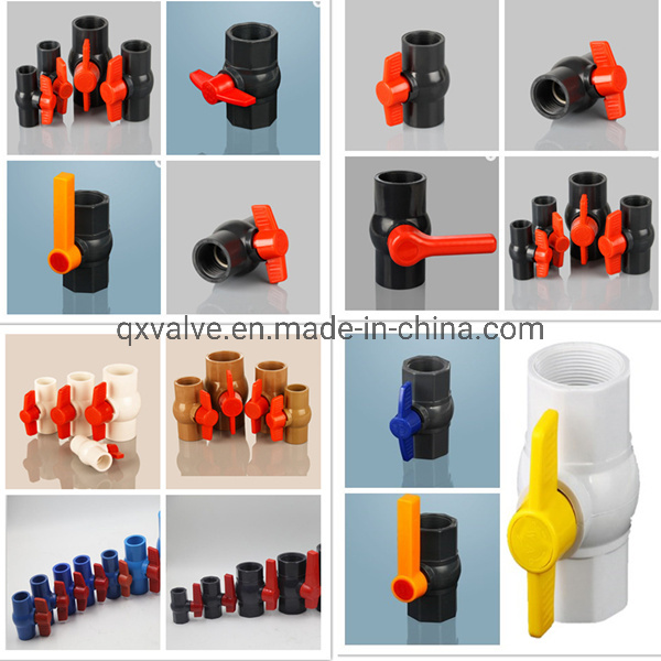 Grey Plastic New Material PVC Socket Ball Valve for Water Supply 6&prime; &prime;