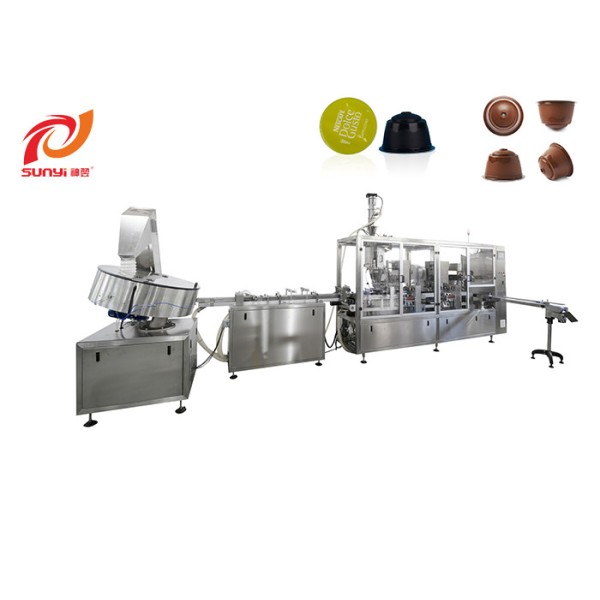 Quality Double Lanes Coffee Capsule Filling Sealing Machine for sale