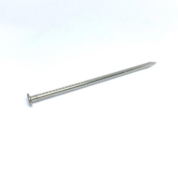 Quality 3.75X100MM Hollow Shank Stainless Steel Checkered Flat Head Nails for sale