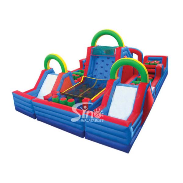 Quality Outdoor Kids Commercial Inflatable Obstacle Course For Inflatable Playground for sale