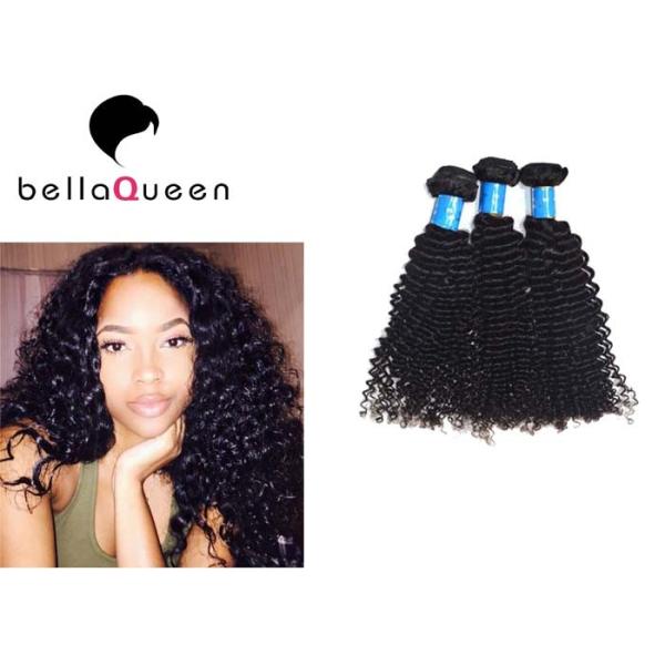 Quality Unprocessed Virgin Mongolian Hair Extensions , Natural Curly Grade 7A Virgin for sale