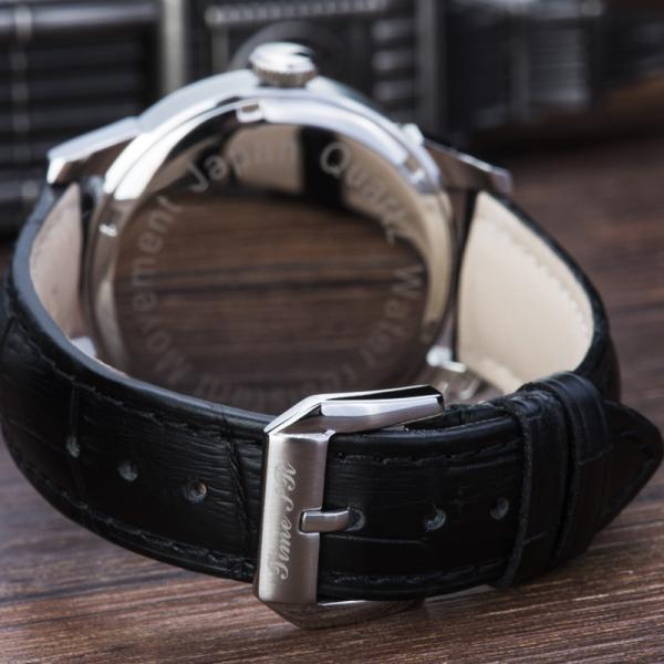 Quality OEM 3ATM Miyota 2115 Quartz Wrist Watch With Leather Strap for sale