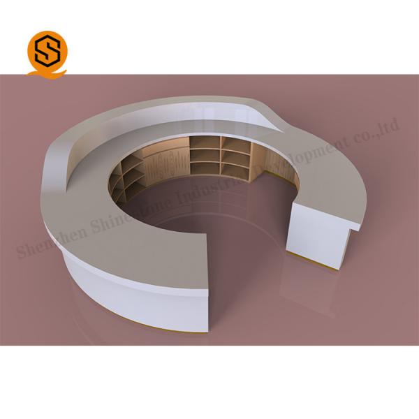 Quality Joint Seamless Solid Surface Reception Desk White Front Desk Reception for sale