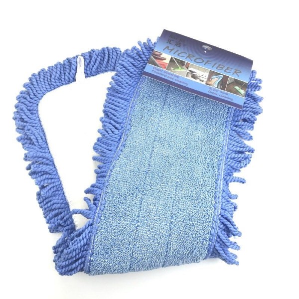 Quality Customized Blue Industrial Quickie Dry Mop 500gsm Tassel Mop Pad Heads for sale