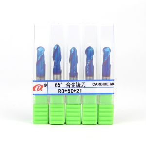 Quality 1/4" 6mm Ball Nose End Mill Hrc65 For Heated Mold Steel for sale
