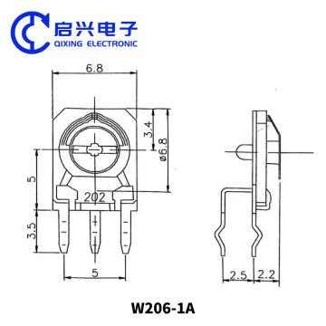 Quality W206 0.25W Single Coil Potentiometer with Easy Adjustment and Long-Term for sale