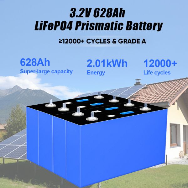 Quality 8000 Cycles 628AH LiFePO4 Lithium LFP Battery Prismatic Cell for Capacity and Durable Energy Storage for sale