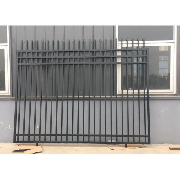 Quality ISO9001 L2400mm Wrought Iron Tubular Steel Fence for sale