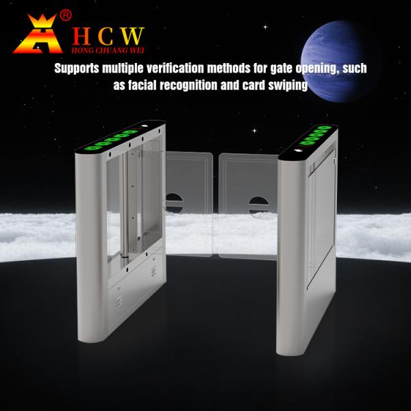 Quality HCW Stainless Steel Turnstiles Swing Barrier Gate Access Control Systems Facial Recognition Turnstile for sale