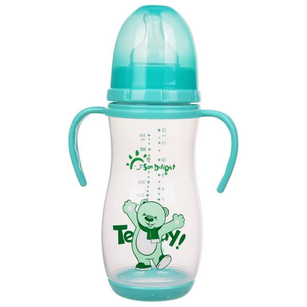 Quality PP 12oz 330ml Wide Neck Arc Polypropylene Baby Bottles for sale