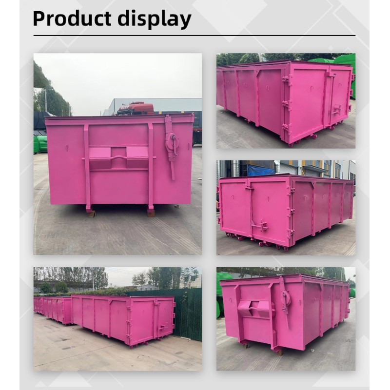 European standard hook lift bin loading mechanism