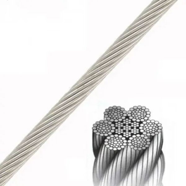 Quality High Carbon Galvanized Steel Cable 7x7 6x19 FC IWRC 6x36 19x7 Trolleying Steel Wire Rope for Tower Crane for sale
