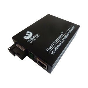 Quality 100 Base RJ45 Single Fiber Transceiver AC220V 100m WDM Media Converter for sale
