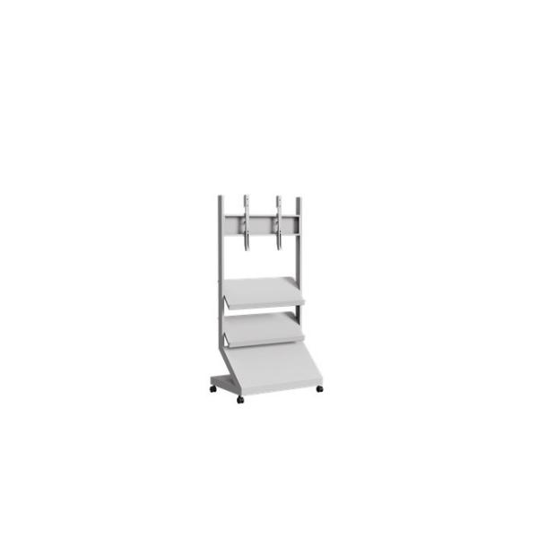 Quality Shelves Management Rolling TV Stand With Locking Casters 60kg Capacity Portable for sale