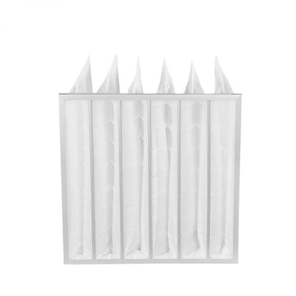 Quality Galvanized Steel Frame Pocket Bag Filter With Synthetic Fiber Material And 2000 CFM for sale