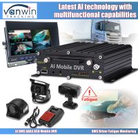 Quality 8CH 1080p 4G AI Mobile DVR With ADAS DMS BSD Camera System GPS Mobile DVR For for sale