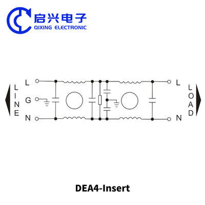 Quality DEA4 Single Phase AC Power Supply EMI Filter 220VAC 3A/6A/10A/20A Good for sale