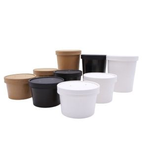 Quality Customized Food Grade Paper Salad Bowls With Lids Disposable Hot Bowls for sale
